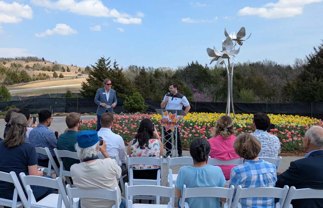 "Tulsa Blossom" sculpture donated by local artist - Tulsa Botanic ...